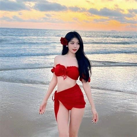 Sexy Red Bikini Three Piece Womens Fashion Swimwear Bikinis