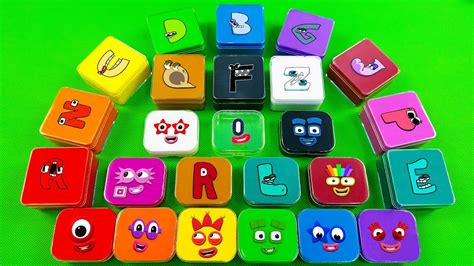 Numberblocks And Alphablocks Hide And Seek All Clay Square Rectangular Bone Coloring Asmr Youtube