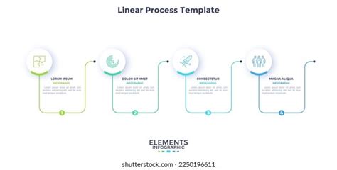 Process Chart Four Linear Elements Placed Stock Vector Royalty Free 2250196611 Shutterstock