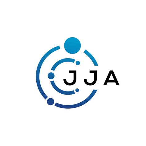 Jja Letter Technology Logo Design On White Background Jja Creative
