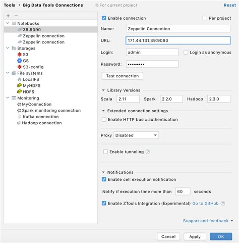 Configure Big Data Tools Environment Intellij Idea