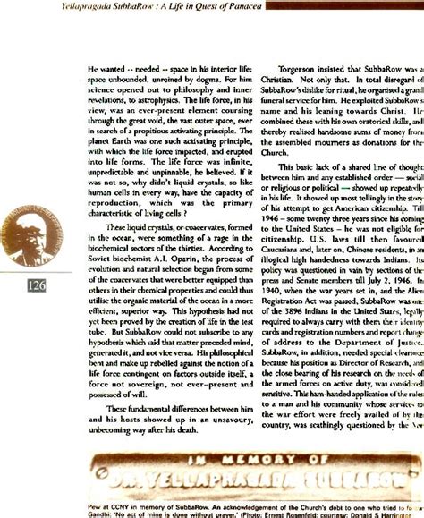 Yellapragada Subbarow A Life In Quest Of Panacea An Album In Words