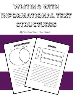 Writing With Informational Text Structures By Jamie Phillips TPT