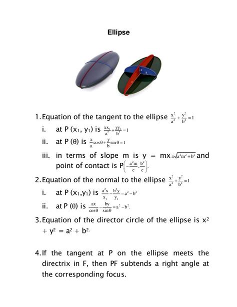 Conic Sections Ellipse