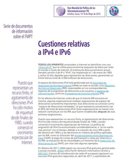 Transición Ipv6 En México Instituto Federal De Telecomunicaciones