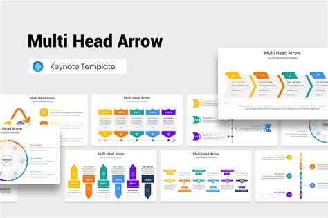 multi head arrow keynote template nulivo market