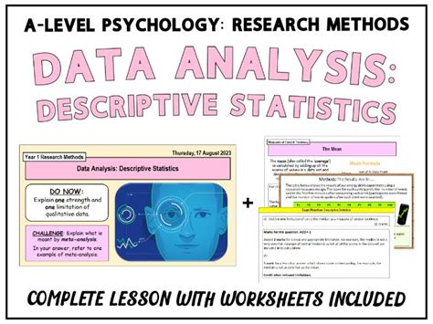 a level psychology kinds of data descriptive statistics [year 1