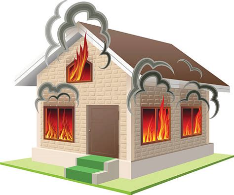 Burning House Illustrations Royalty Free Vector Graphics And Clip Art