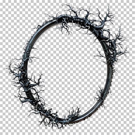 Haunted Mirror Isolated On Transparent Premium AI Generated PSD