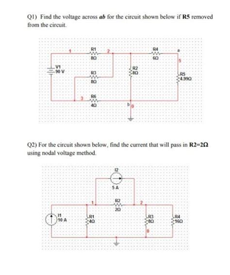 Solved QI Find The Voltage Across Ab For The Circuit Shown Chegg Com