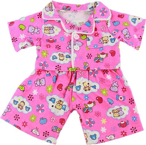 Pink Cute Teddy Pyjamas Pjs Outfit Teddy Clothes Fits 8 10 Inch 25cm Teddy Bears Toptoy