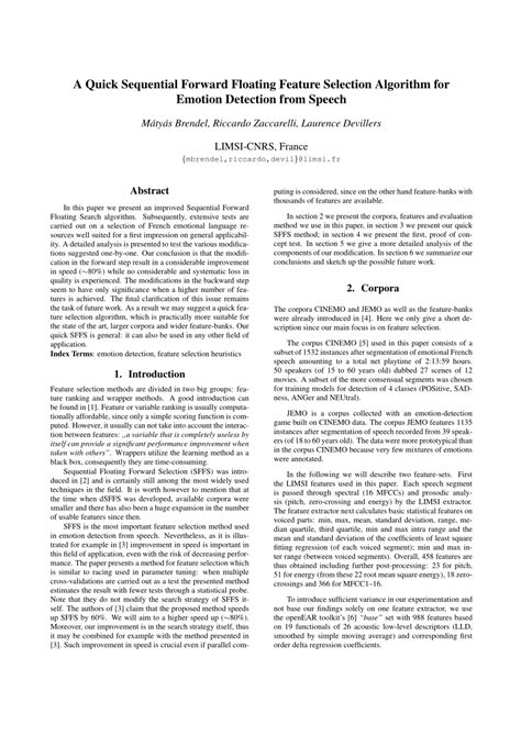 pdf a quick sequential forward floating feature selection algorithm