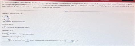 Solved In A Study Chegg
