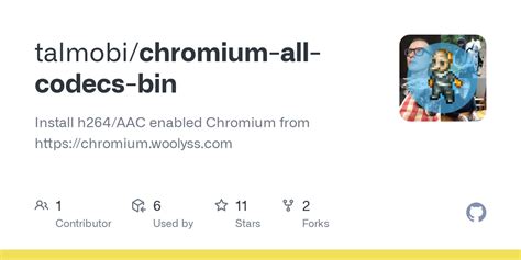 Github Talmobichromium All Codecs Bin Install H264aac Enabled Chromium From
