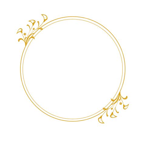 화려한 백합 꽃 요소가 있는 우아한 원형 프레임 청첩장 국경 백합 원 국경 Png 일러스트 및 Psd 이미지 무료 다운로드