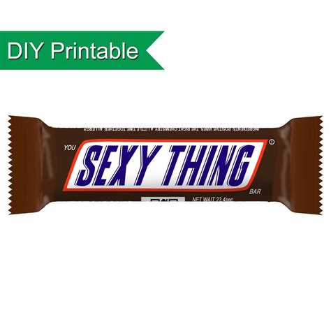 Sexy T Candy Bar Wrapper For Snickers Bar Sexy Thing Etsy