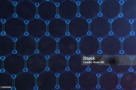 3d 그림 나노기술 적 열 하는 6 각형 기하학적 양식 클로즈업 개념 그래 핀의 원자 구조 개념 그래 분자 구조 과학 그림 0명에 대한 스톡 사진 및 기타 이미지 Istock