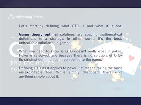 PPT Brief Introduction To GTO And The Myths Surrounding It PowerPoint Presentation ID