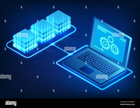 Computer Technology The Screen Has Gears That Connect To The Server