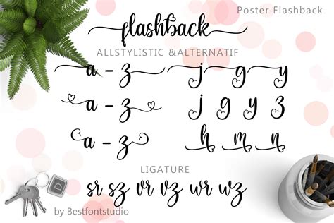 Flashback Script Font Fonts Graphicriver