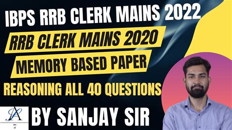 Rrb Clerk Mains 2022 Rrb Clerk Mains Reasoning Memory Based Paper