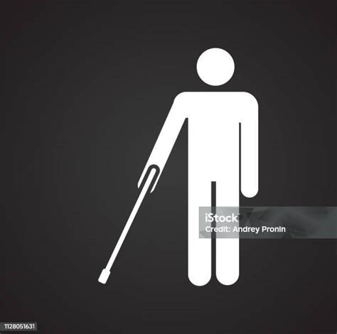 그래픽 및 웹 디자인 현대 간단한 벡터 기호에 대 한 검은 배경에 장애 아이콘 인터넷 개념입니다 웹사이트 디자인 웹 버튼 또는 모바일 애플 리 케이 션에 대 한 최신 유행