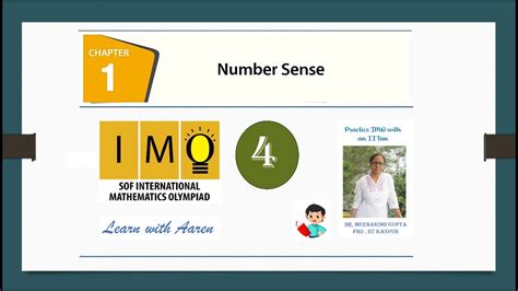 Imo Class 4 Number Sense Worksheet International Mathematics Olympiad Youtube