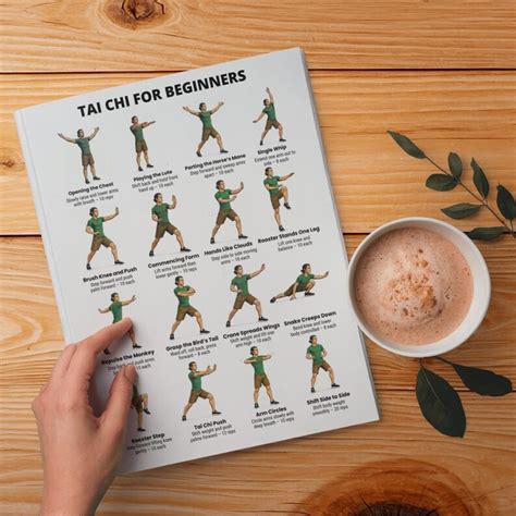 Tai Chi For Beginners Printable Chart Step By Step Tai Chi Forms Tai