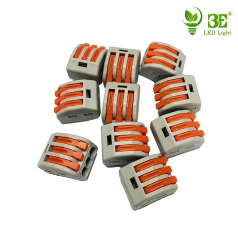 Bộ 10 Cút Nối Dây Điện Nhanh PCT 213 PCT 2 2 Cốt Nối Dây Điện Cos Nối Điện Đầu Nối Dây Điện