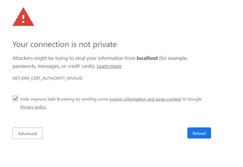 Angular Default App Ng Serve Privacy Error In Chrome Neterrcertauthorityinvalid Stack