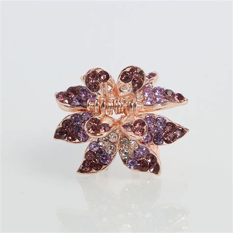 블라썸 미니 집게핀퍼플 큐빅 포인트 머리핀 홈플러스 택배배송