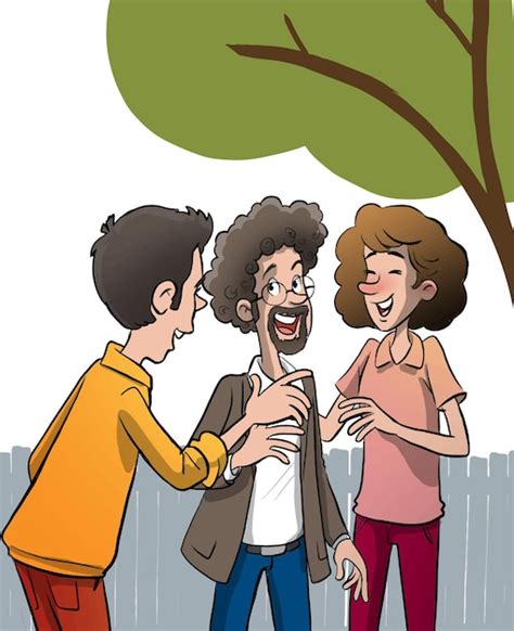 그들의 발 벡터 일러스트 레이 션에 채팅 하는 사람들 프리미엄 벡터