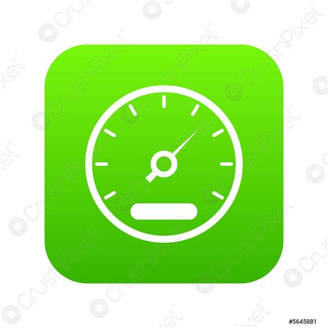 Speedometer Icon Digital Green Stock Vector 5645881 Crushpixel