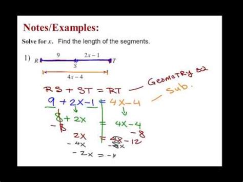 Line Segment Practice Problems