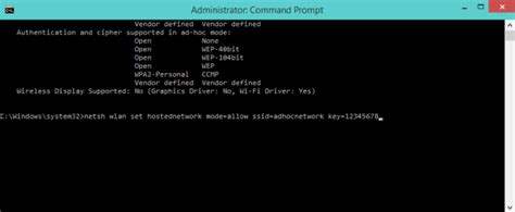 Create Wireless Ad Hoc Internet Connection On Windows 10