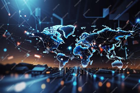 Premium Ai Image Technology Digital Data Network Connection And Cyber Security Concept