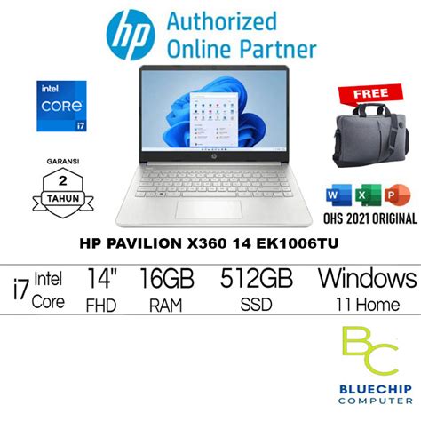 Jual HP PAVILION X360 14 EK1006TU I7 1355U 16GB 512SSD IRISXE W11 OHS Shopee Indonesia