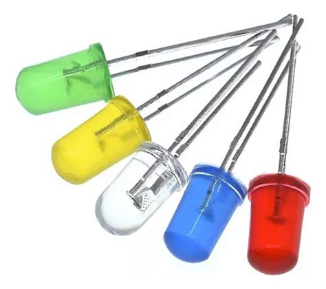Kit 50 Peças Led Difuso 5mm Arduino 5 Cores Mercadolivre