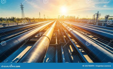 Expansive Gas Pipeline Distribution System Steel Infrastructure Across