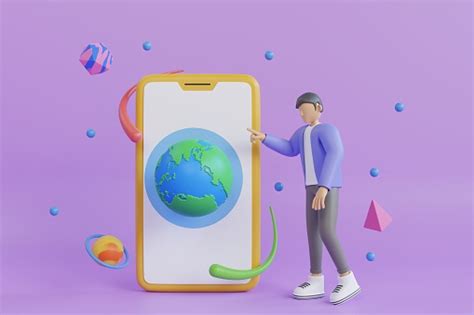 메타버스 가상 및 증강 현실 기술의 3d 개념 그림 메타버스 가상 여행 사이버 공간 미래 환경에서 가상 여행 기술에 대한 관광 가이드 3d 렌더링 3차원 형태에 대한 스톡