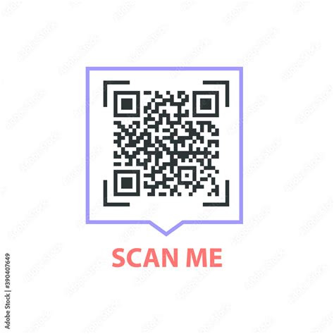 Scan Me Qr Code Message Stock Vector Adobe Stock