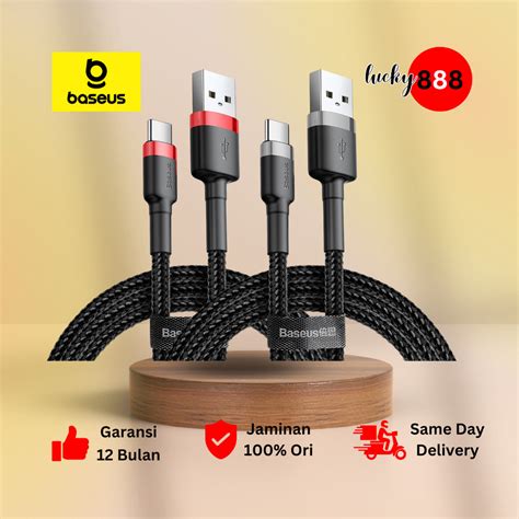 Jual Baseus Kabel Data USB A Type C Cafule Cable For Type C Quick Charge Shopee Indonesia