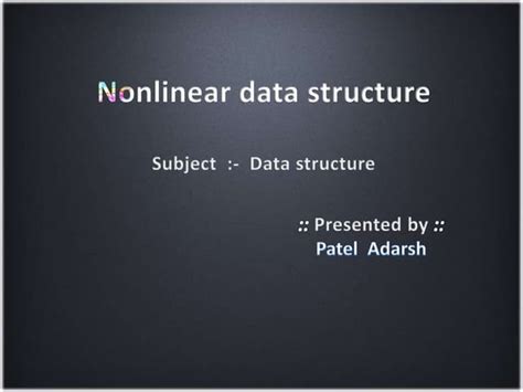 Non Linear Data Structures Pptx