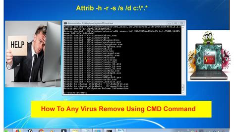 how to any virus remove using cmd command remove virus by attrib command youtube
