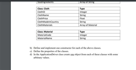 Problem6 A Define A Java Class For Each Of The