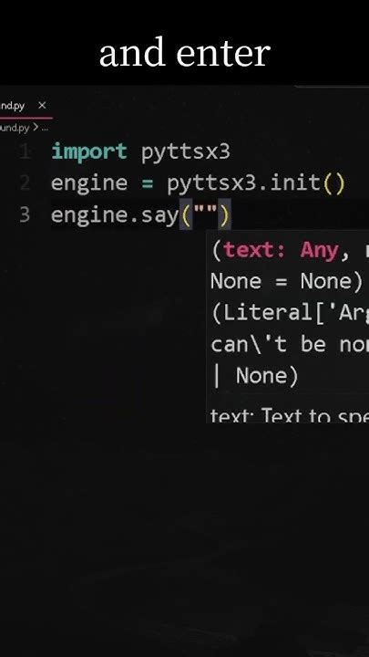 Speech Synthesis In Python Speak Your Code Coding Pythonlanguage Programming Youtube