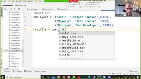 27 Python Handling Data Course Csv Library Using Csv Library To Create