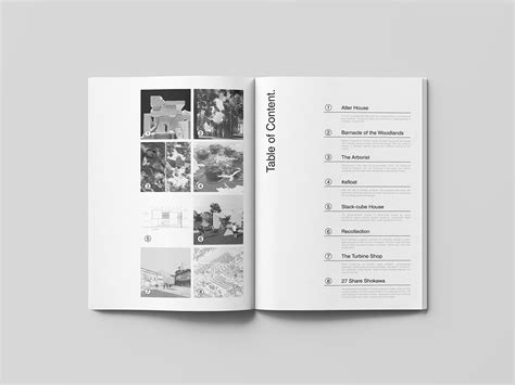 Architecture Portfolio Table Of Content Templates 5 Images Behance