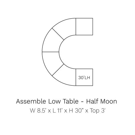 Assemble Table 3′ X 3′ Half Moon Sun Tent