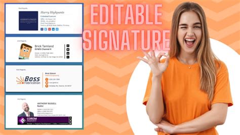 Create Html Email Signature Clickable Email Signature By Creative